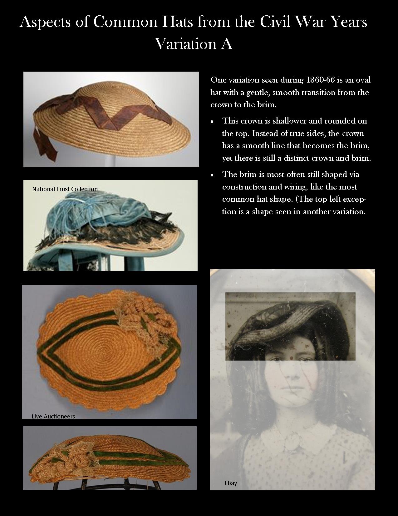 Common Hat Shapes for 1860-1865 | If I Had My Own Blue Box: