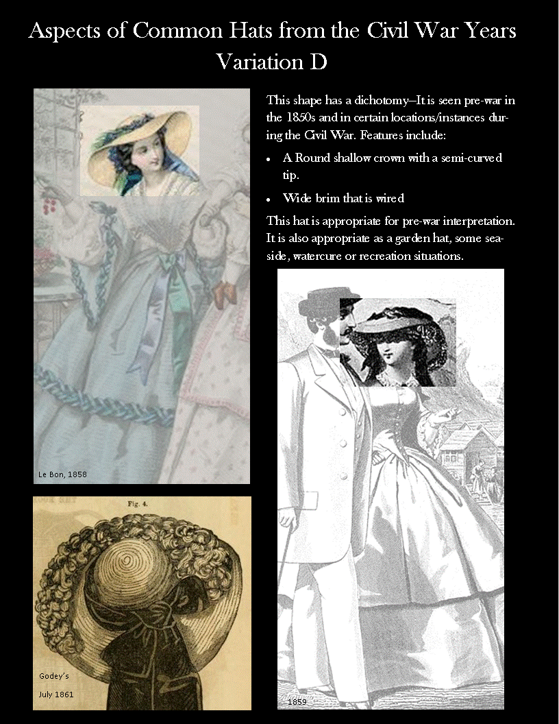 Common Hat Shapes for 1860-1865 | If I Had My Own Blue Box: