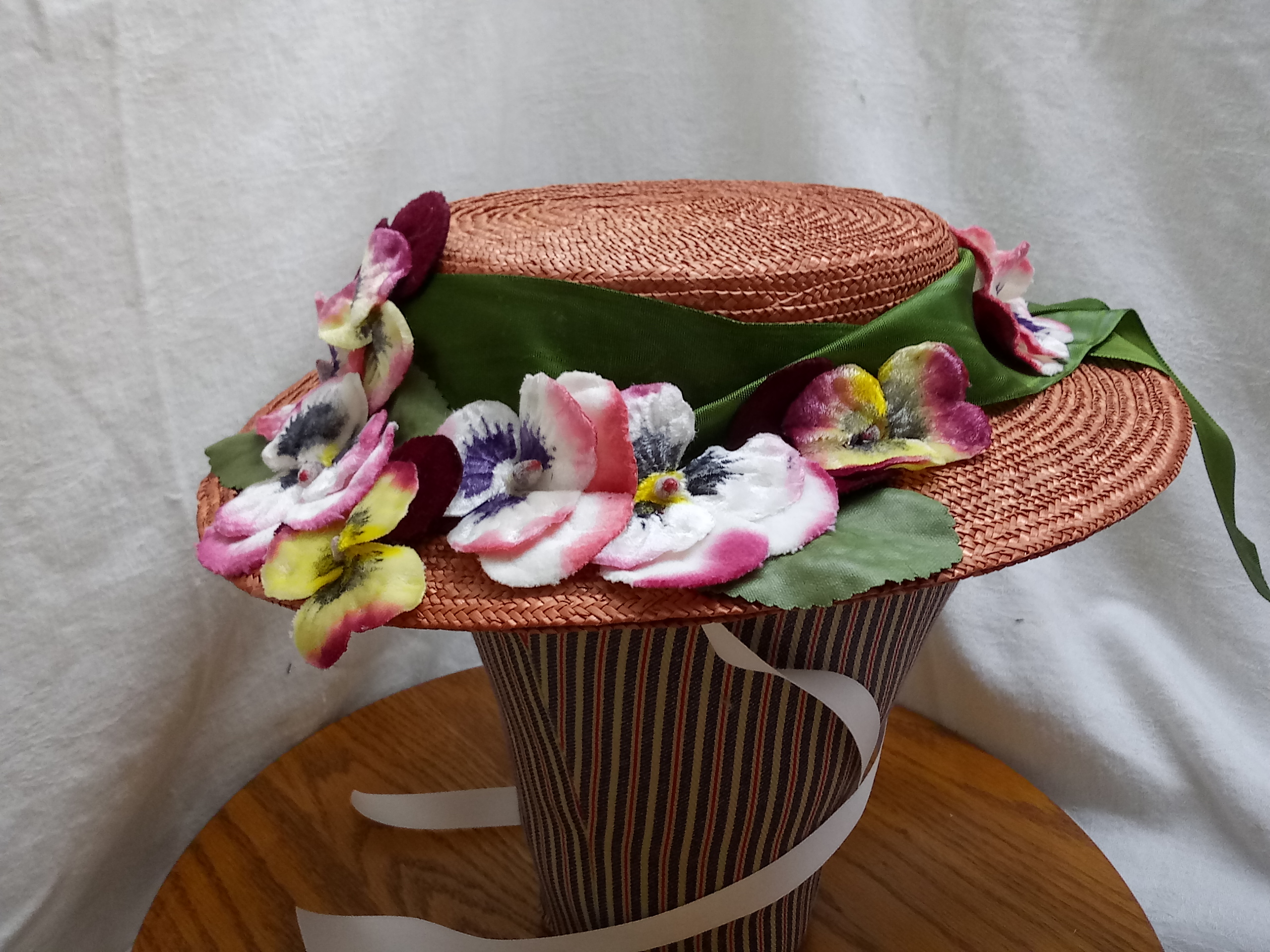 Pansies on Copper – Hat in Shop | If I Had My Own Blue Box: